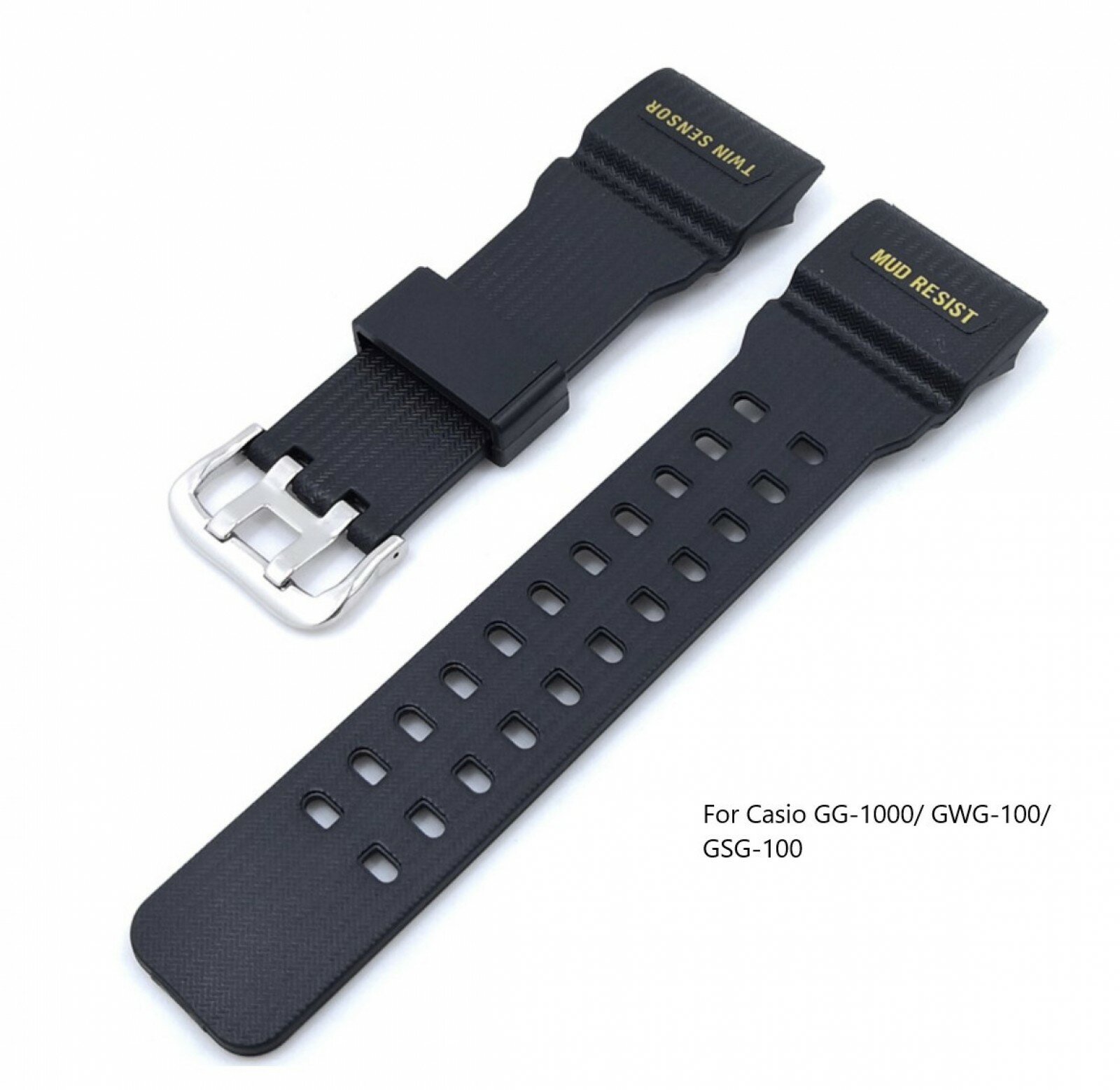 Ремешок MyPads для часов Casio G-Shock GG-1000 GWG-100 GSG-100 черный пластиковый