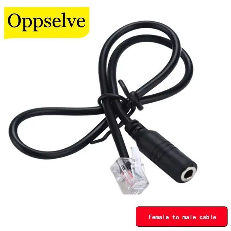 Кабель для преобразования вспомогательного аудиосигнала RJ11 в 3,5 джек