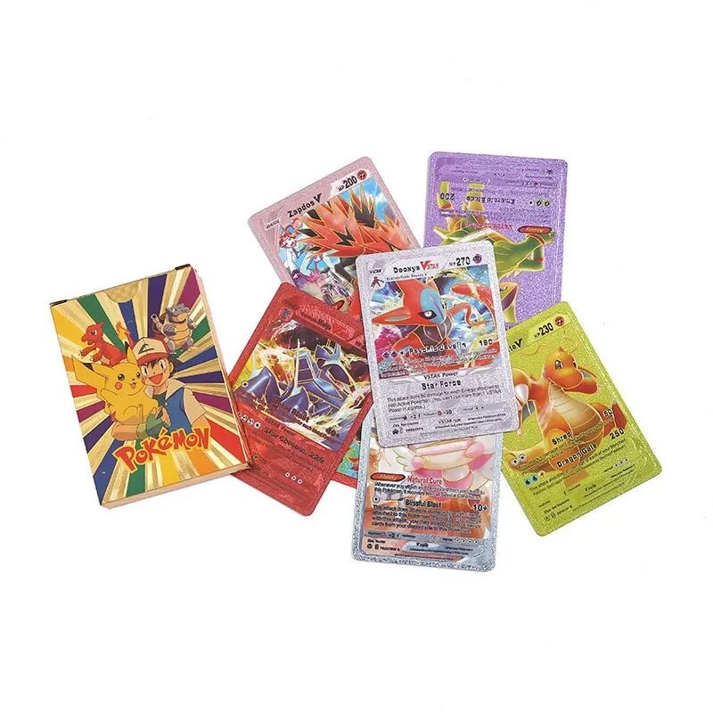 Pokemon 55pcs штук карточек покемонов из коллекции Пикачу