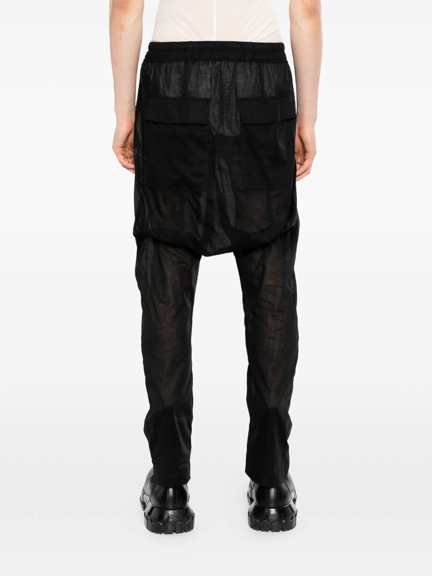 Брюки Rick Owens Drawstring silm trousers, размер 50, черный — фото 1