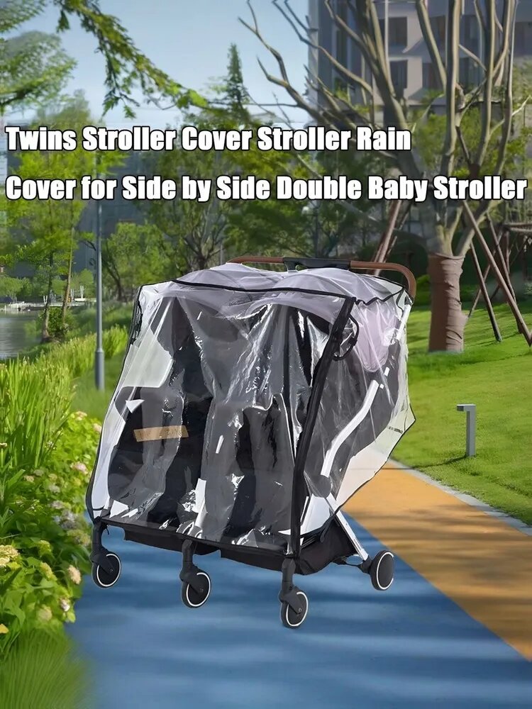 MELIVO 3Pcs Дождевик для коляски для двойни, универсальный чехол для детской коляски "Side by Side"