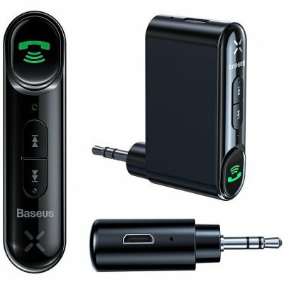 Bluetooth-приемник Baseus Audio Receiver, 145 мАч, mini Jack 3.5мм/Bluetooth 5.0, Черный, BSBA-02
