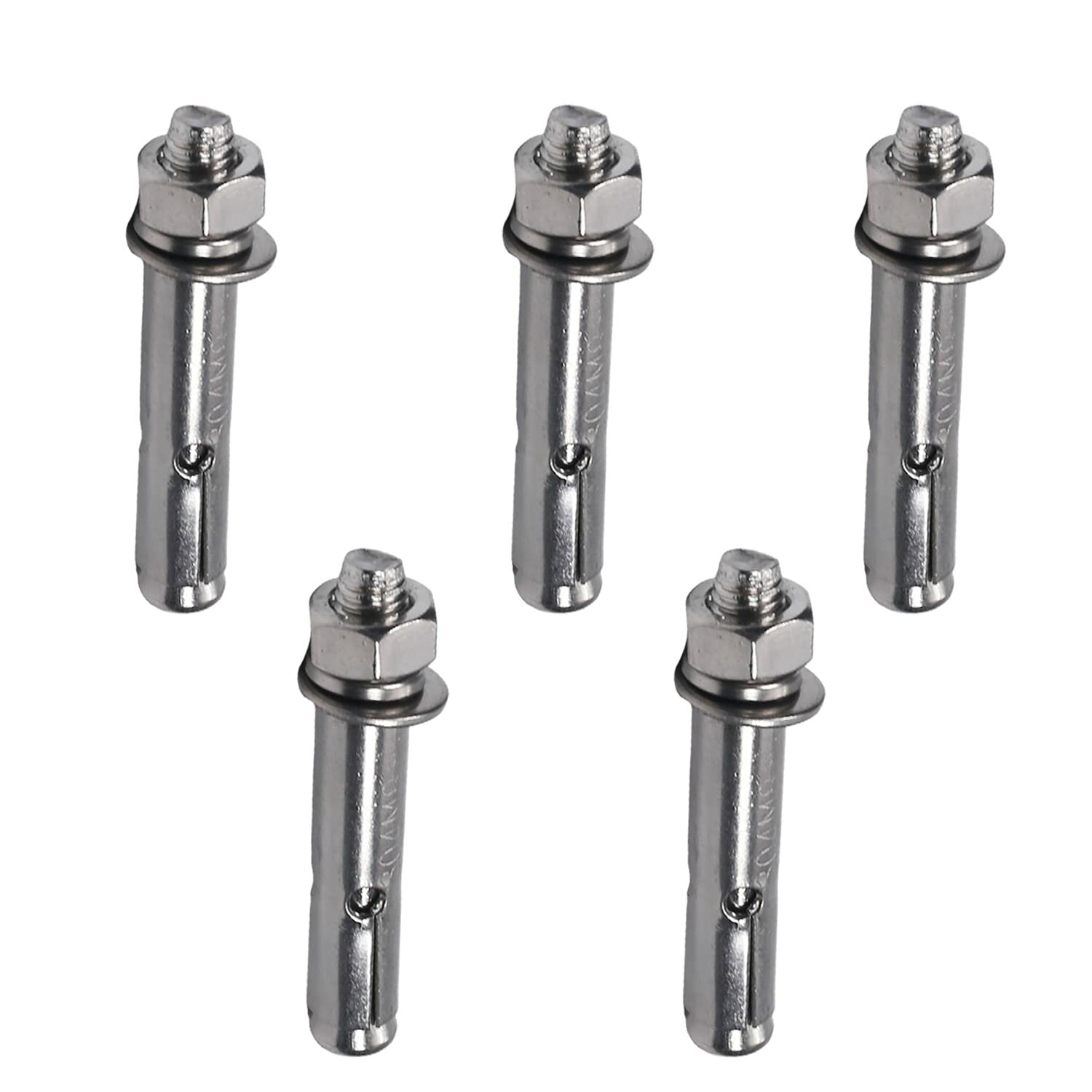 M8x60mm 304 расширительные болты из нержавеющей стали, шестигранные гайки, анкерная застежка для забора, установка дома,