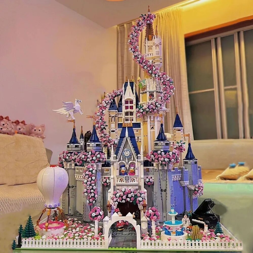 Конструктор деревянный Castle Builder 2000 деталей унисекс светло-розовый, голубой
