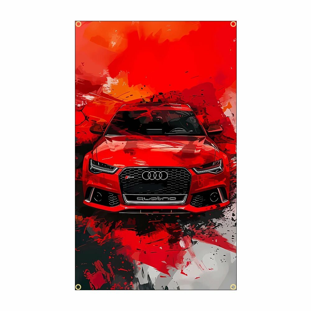 Полиэстер гоночный автомобиль флаг 90x150см 90 х 150 см, 4 Grommets