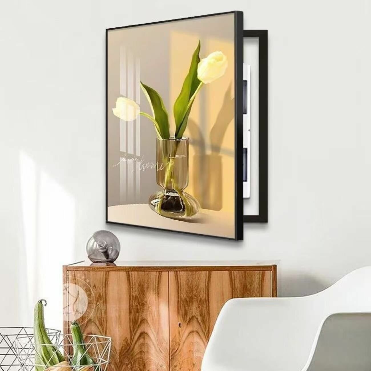 Короб для электрощитка декоративный широкий