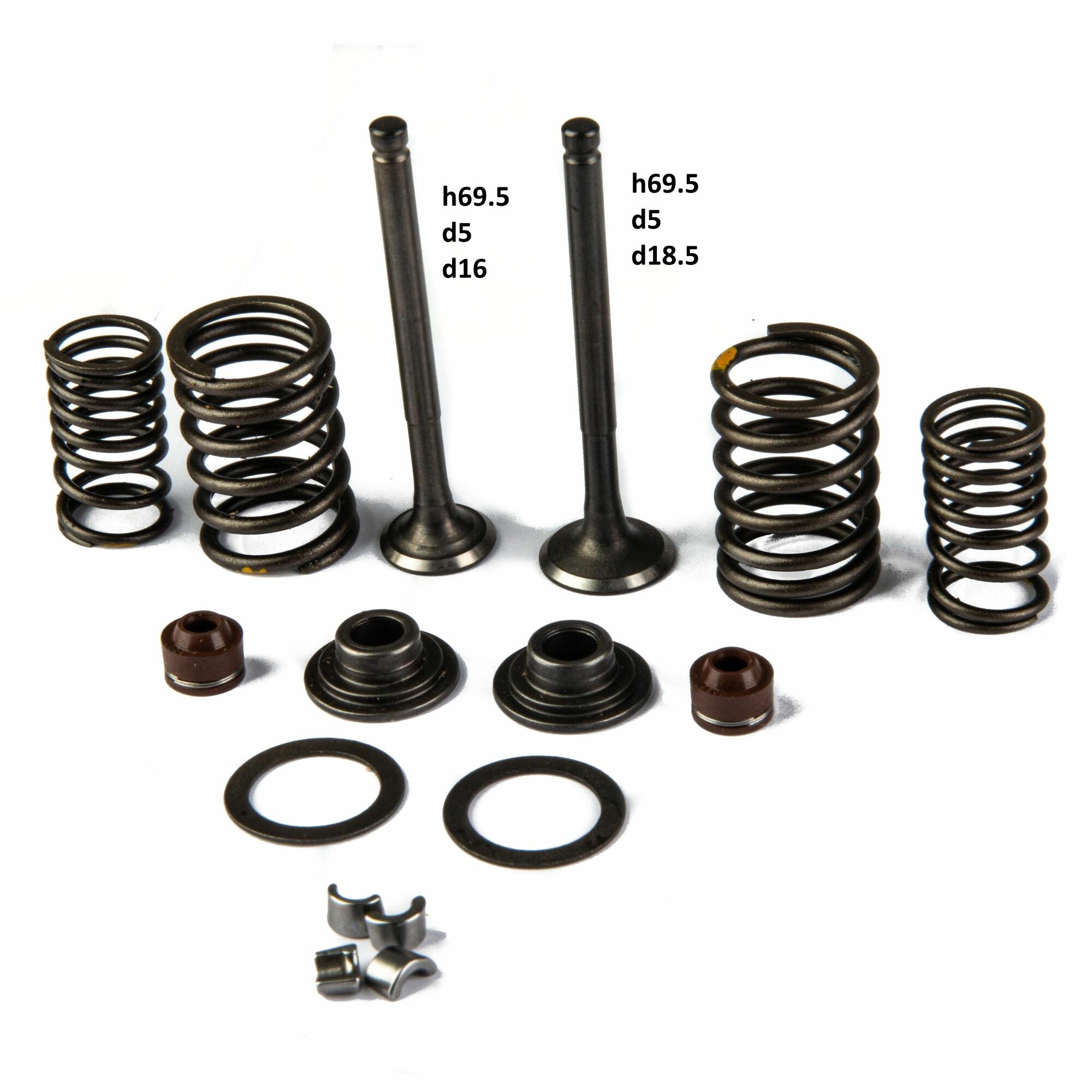 Клапаны 139QMB 50/80см3 (компл пруж. сухарь)