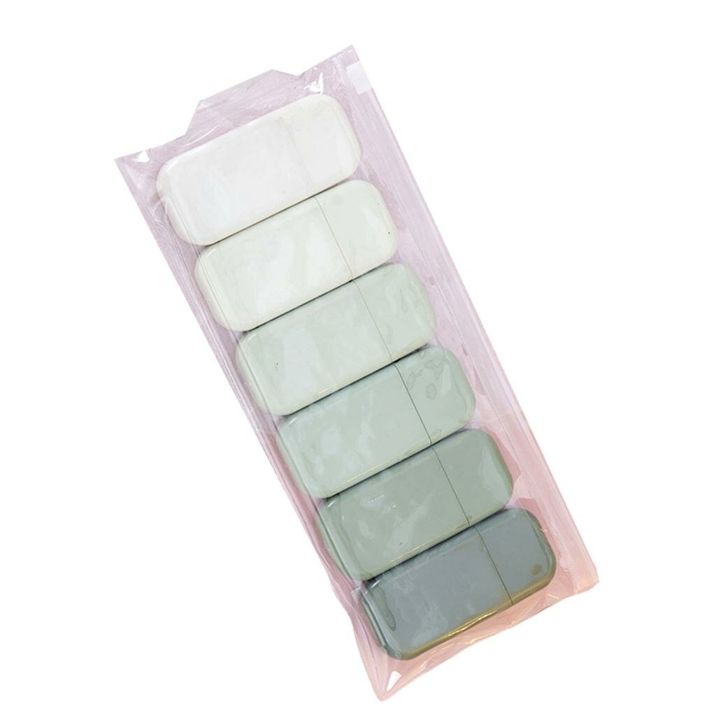 Белый корректор-лента (6 шт.), градиентный зеленый