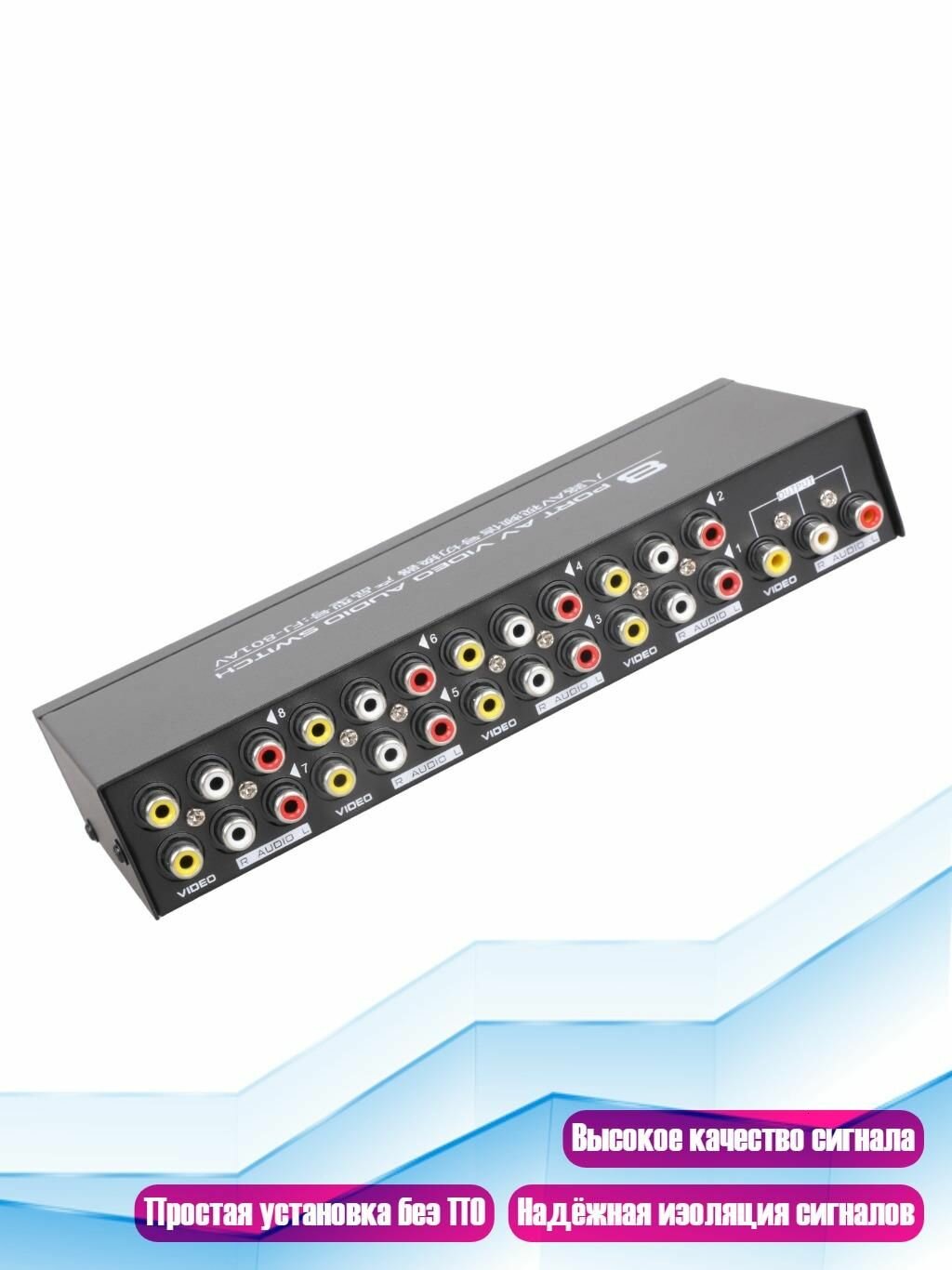 8-канальный RCA-сплиттер AV