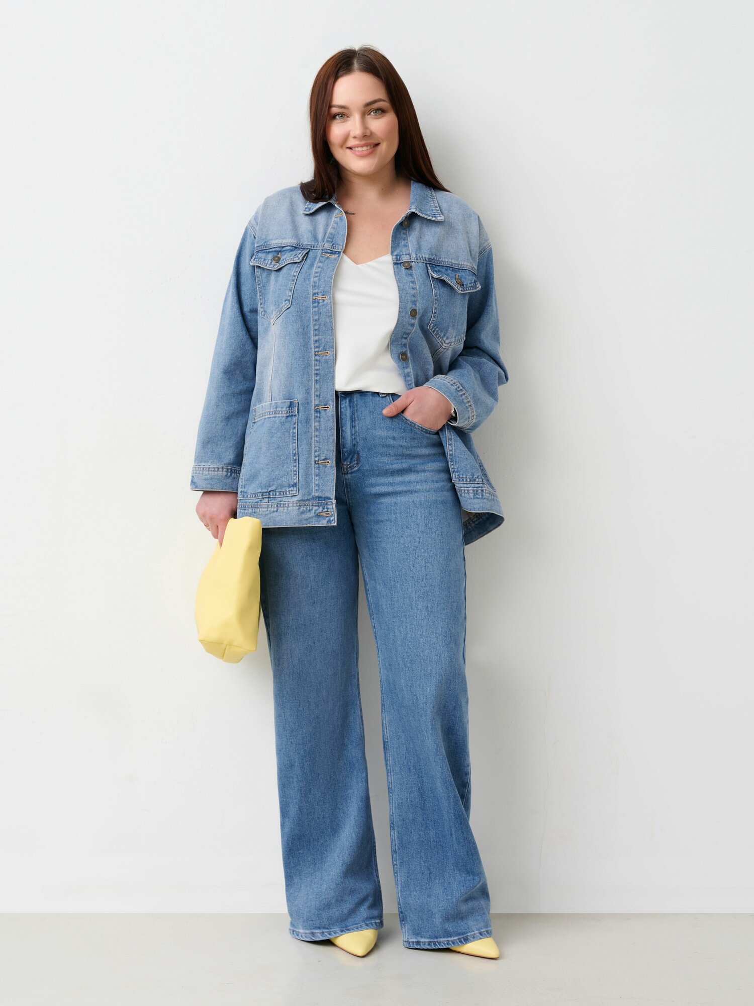 Джинсы широкие 