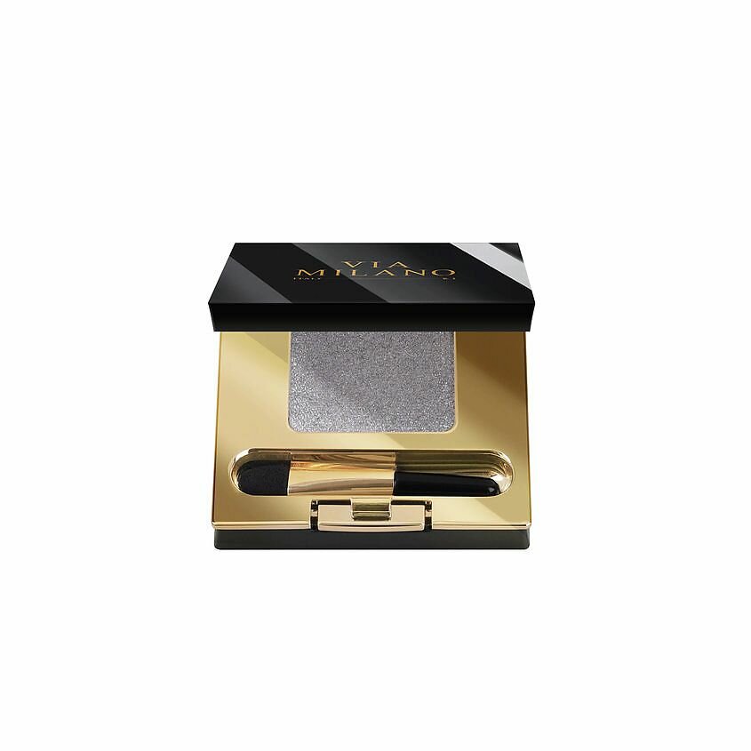 VIA MILANO Тени для глаз жемчужно-сатиновые с витамином Е Mono Pearl Intense Colour, A03P Silver Grey, 2 г
