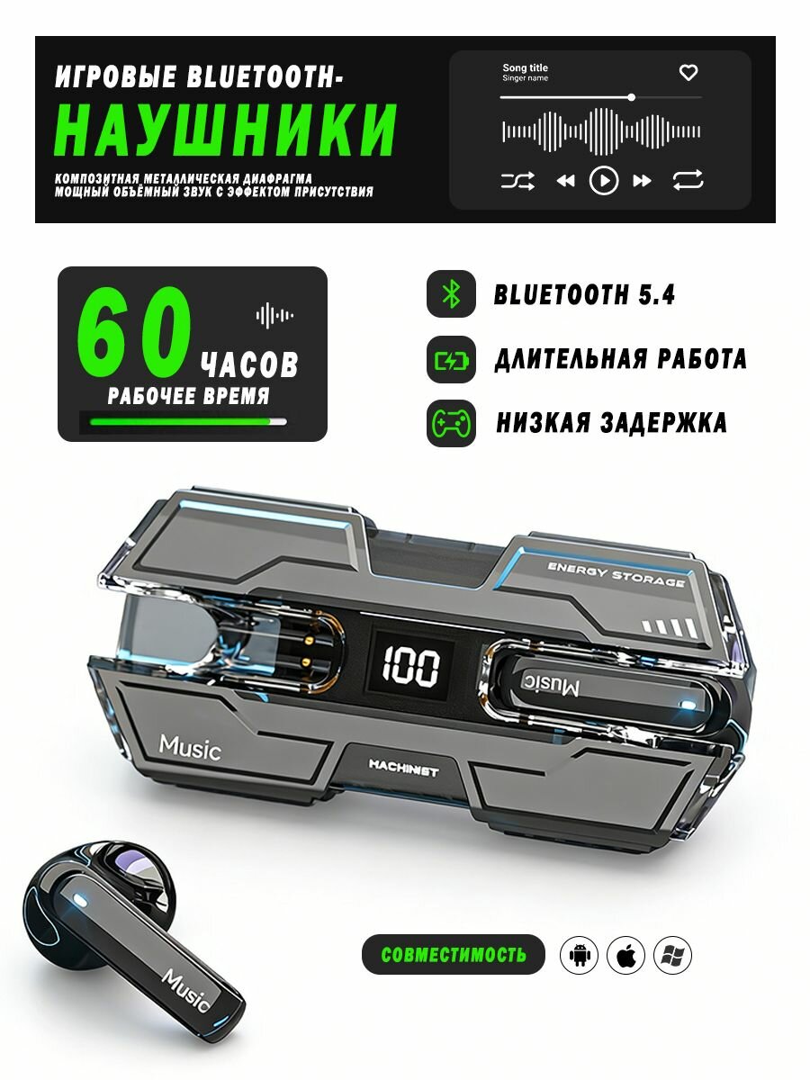 Универсальные наушники g20, режим игр и музыки, глубокие басы, стереозвук, громкий динамик, совместимость с пс5, ноутбуком, планшетом