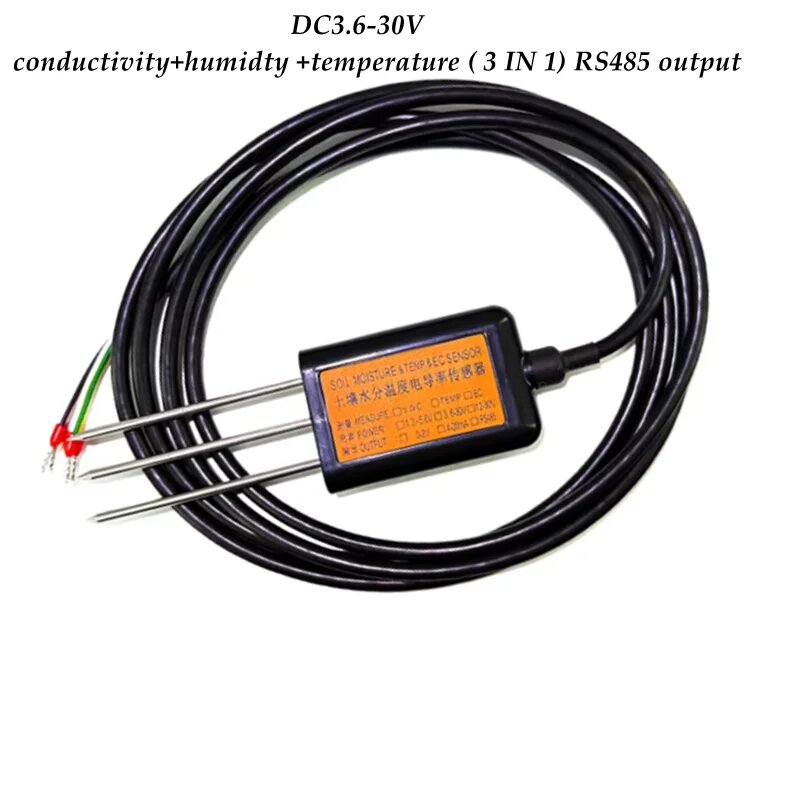 Датчик электропроводности почвы MEC10 XNQJALYCY RS485 3 IN 1