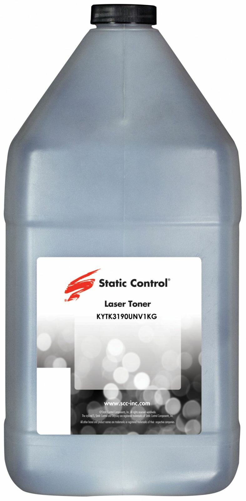 Тонер для принтера STATIC CONTROL черный, флакон 1000 г, для Kyocera FS-4200DN, FS-4300DN, ECOSYS M3550idn (KYTK3190UNV1KG)