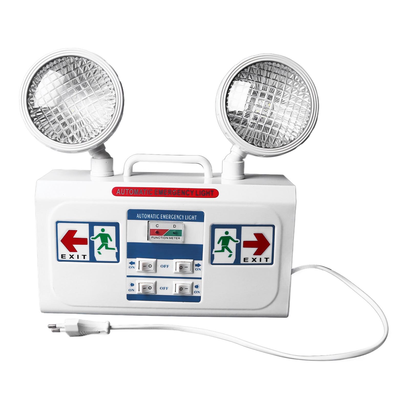 Двухголовый аварийный светильник, настенный, LED, для супермаркета/завода