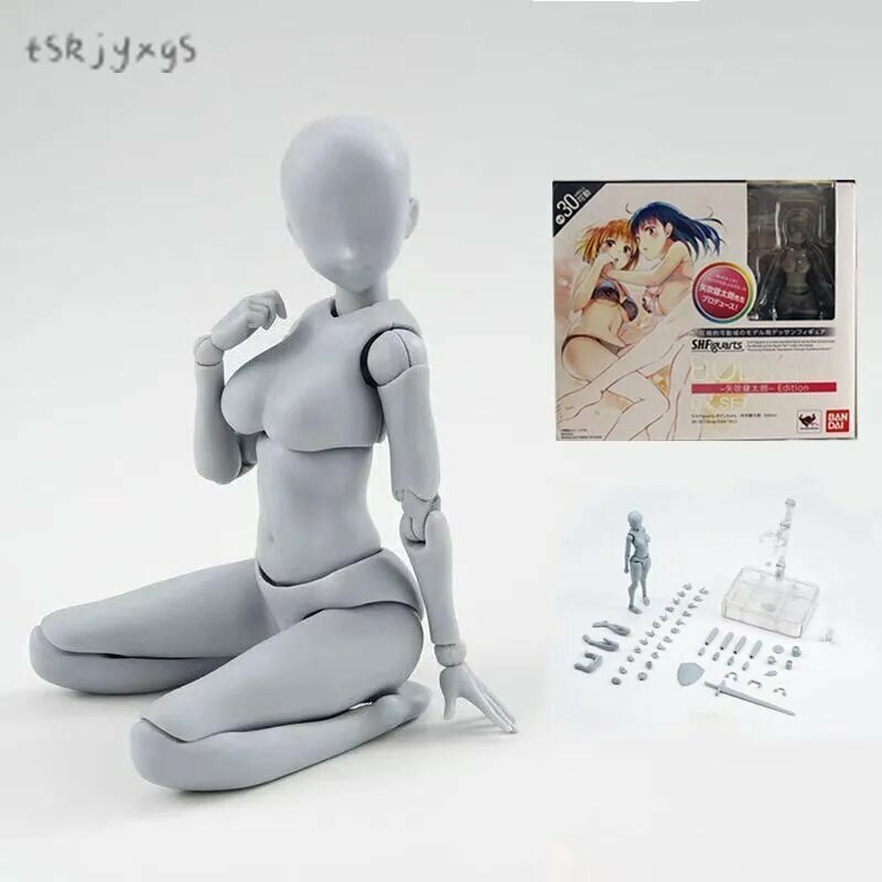 Манекен для рисования с деталями Серая самка KUN