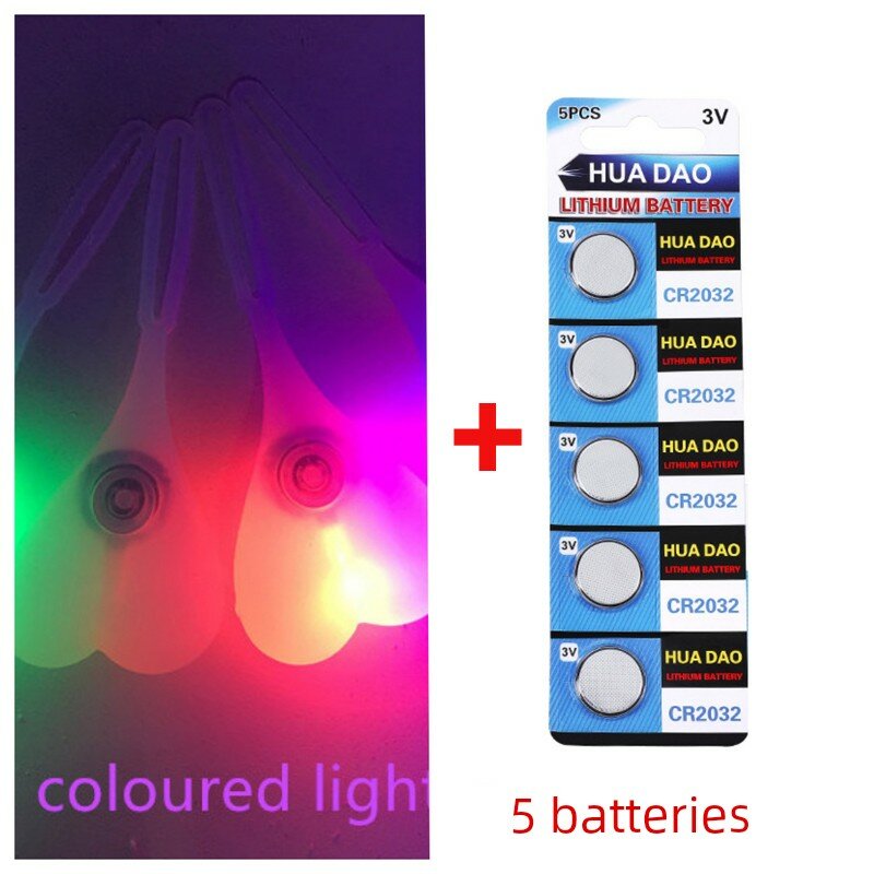 Многоцветный велосипедный фонарь с RGB и 5 дополнительными батареями, аксессуар для ночного катания на горном