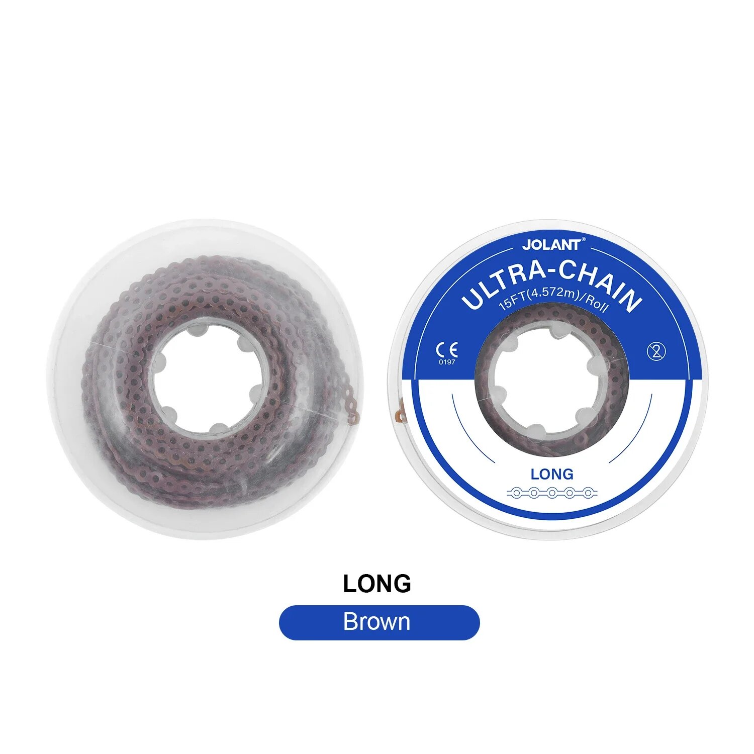 Ортодонтическая цепь JOLANT Ultra-Chain Long-No.14, коричневая