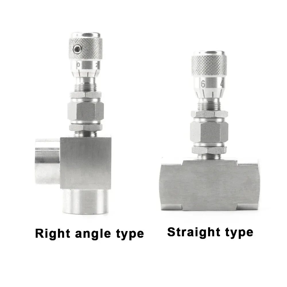 Игольчатый клапан HOENYZY из нержавеющей стали 304 1/8", Elbow 90 Degree, NPT thread