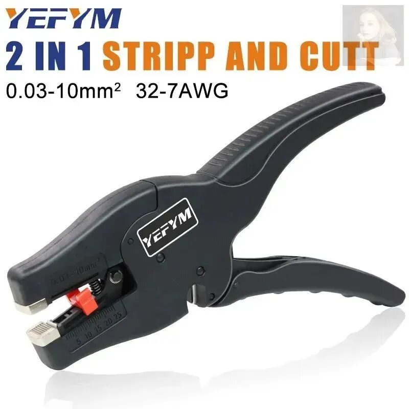 Автоматические клещи для зачистки проводов и кусачки YE-D10, сверхмощные инструменты 2 в 1 для зачистки проводов, резка 0,03-10 мм2 32-7AWG