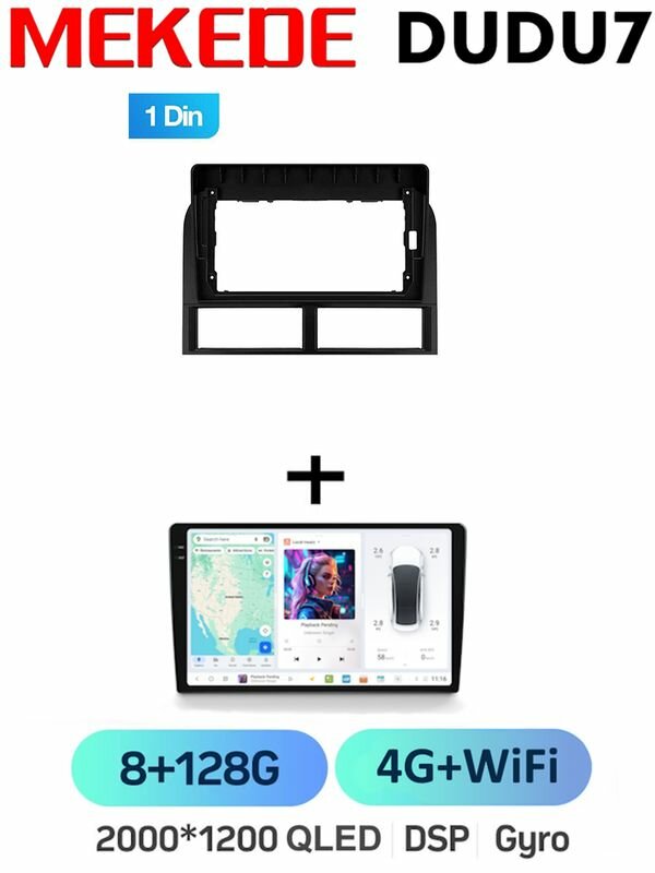 Магнитола 9" Mekede DUDU7 8/128 Gb для Jeep Grand Cherokee 2 WJ 1998-2004 carpay Android
