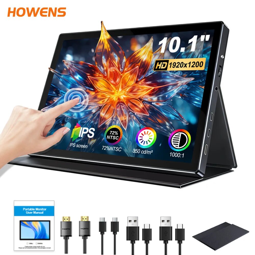 10,1-дюймовый сенсорный монитор HOWENS CX101TP-J 1920x1200 Европейская вилка (EU Plug)