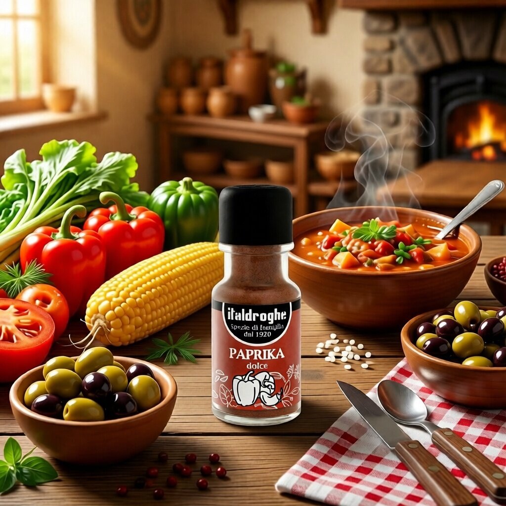 Паприка сладкая молотая Italdroghe 50 г стеклянная банка, Италия