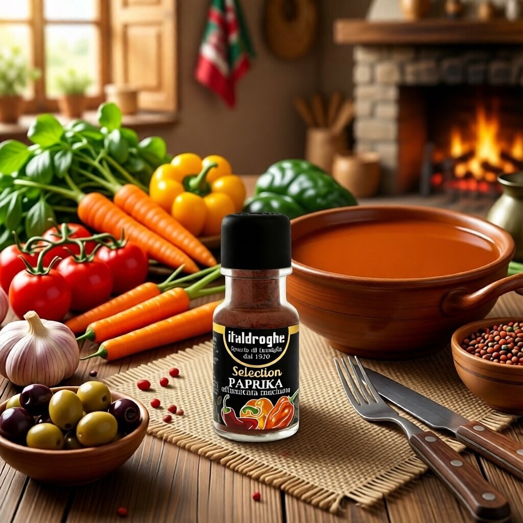 Паприка копченая молотая Italdroghe 50 г стеклянная банка, Италия