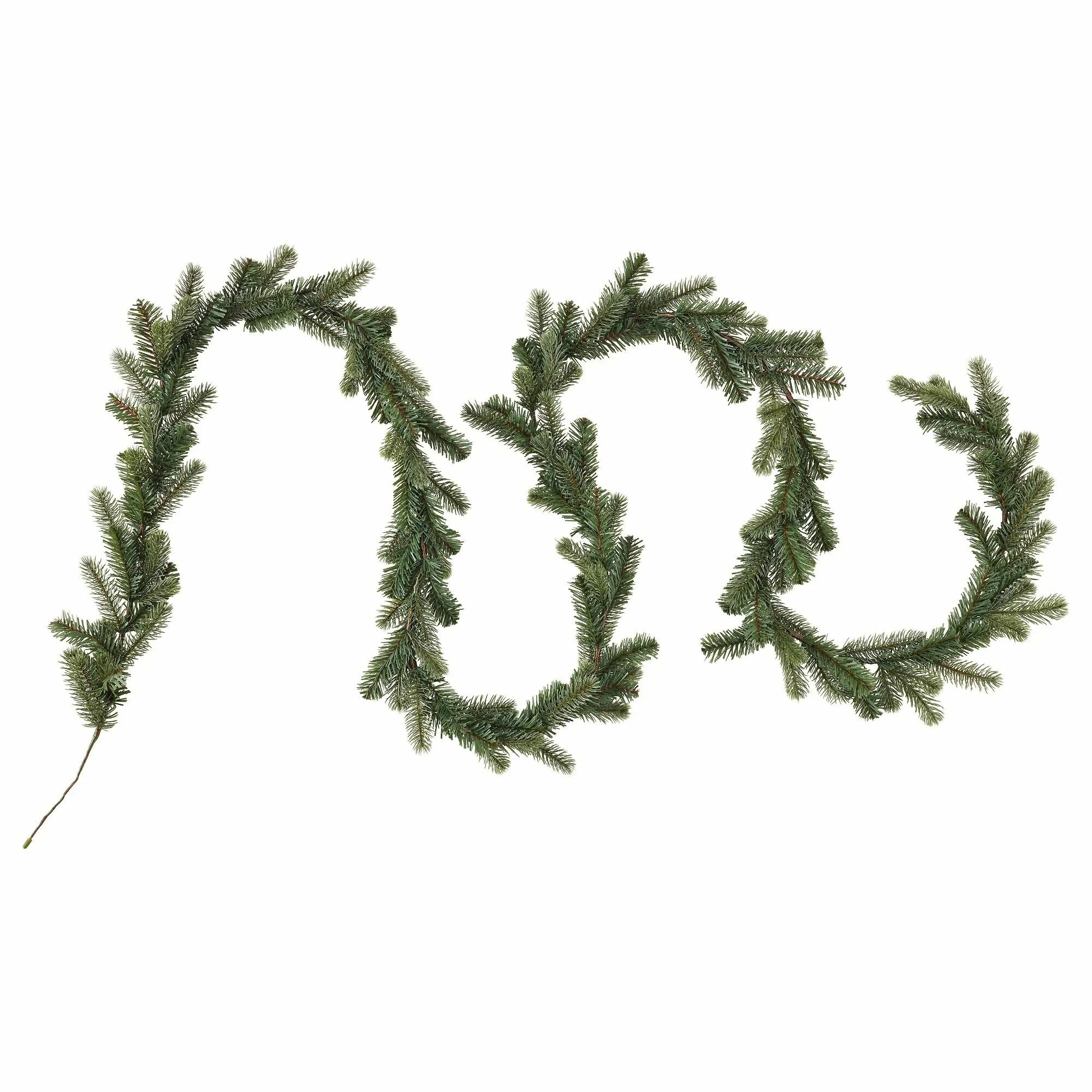 Новогоднее украшение винтерфест икеа (VINTERFEST IKEA), 3 м, гирлянда хвойная, зеленый