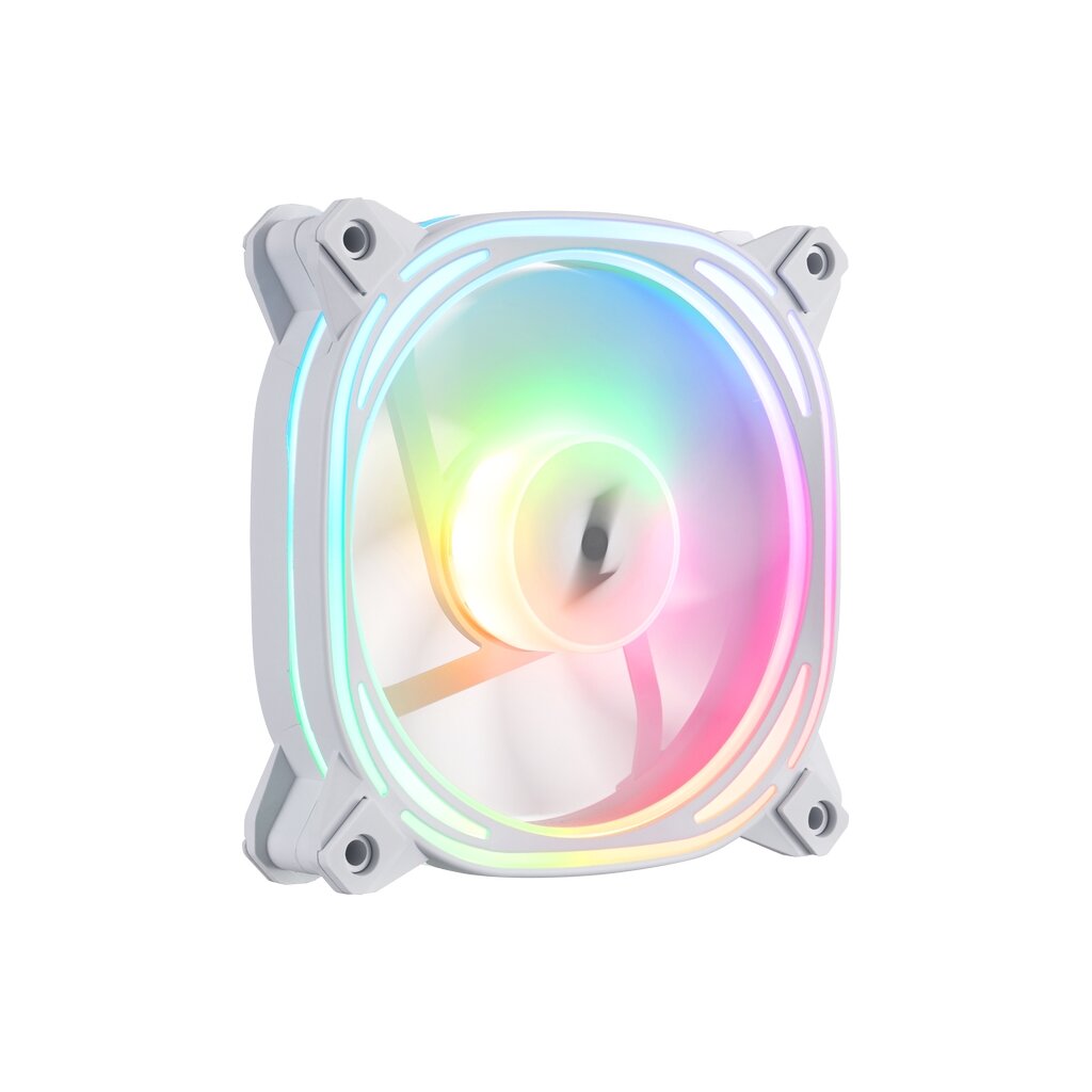 Комплект вентиляторов для корпуса 3 шт. 1STPLAYER FB7R White Reverse (на вдув) 120mm ARGB 3pin 5V PWM 4pin 12V 600-1800rpm 37.65cfm 38.67dBA