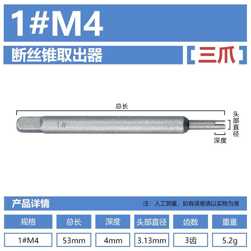 Набор стальных экстракторов для метчиков M4-M12