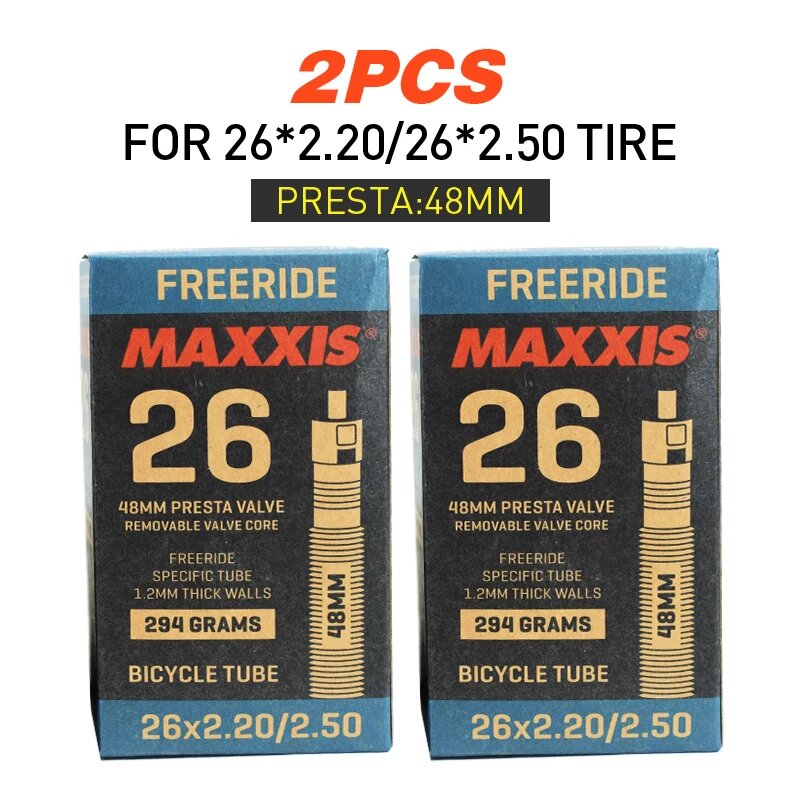 2 шт, сверхлегкие камеры MAXXIS для горного велосипеда 2pc26x2.2-2.5FV 48L