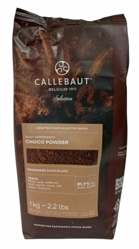 Французский горячий шоколад Callebaut Powdered chocolate с сахаром 31,7%, 1кг