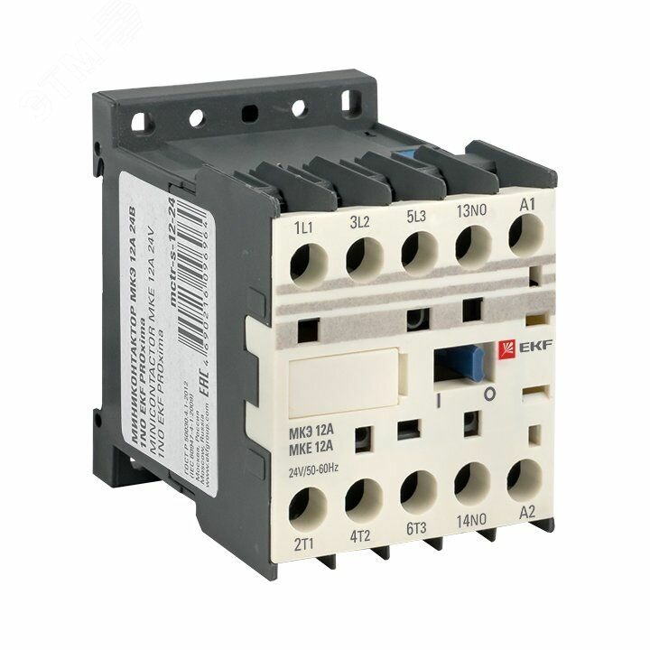 Mctr-s-12-24_Миниконтактор МКЭ PROxima (4P, 12А, 4НО, 24VAC, 50Hz) _EKF