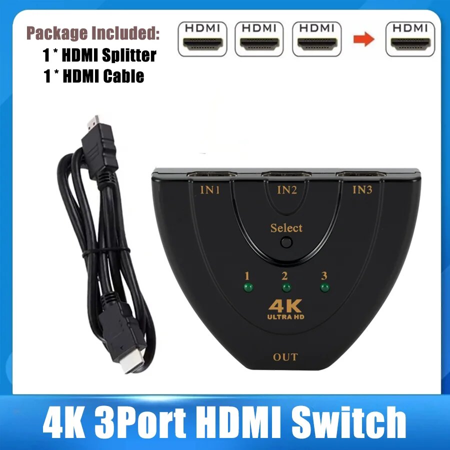 HDMI-переключатель LccKaa 3 в 1 4K Product D