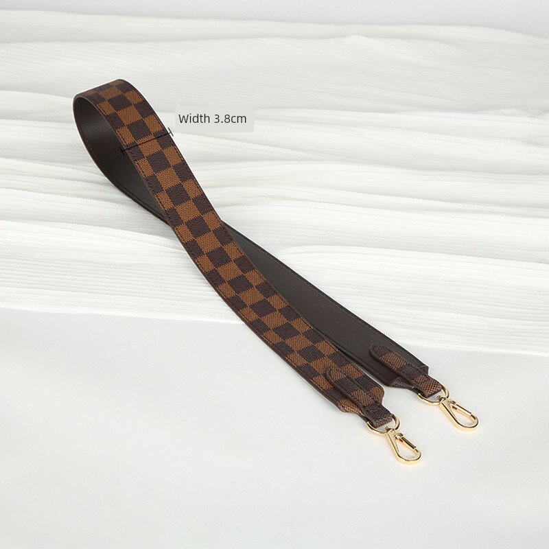 Шахматный узор ремешок для сумок Louis Vuitton Speedy 25/30 и Neverfull - Кофейно-коричневый, 96 см