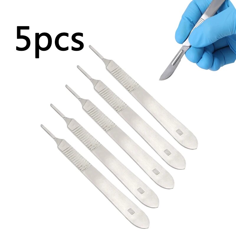5 шт, стоматологический хирургический скальпель, нож, ручка, лезвия, число, хирургический медицинский инструмент для резки, скульптуры, ремонта