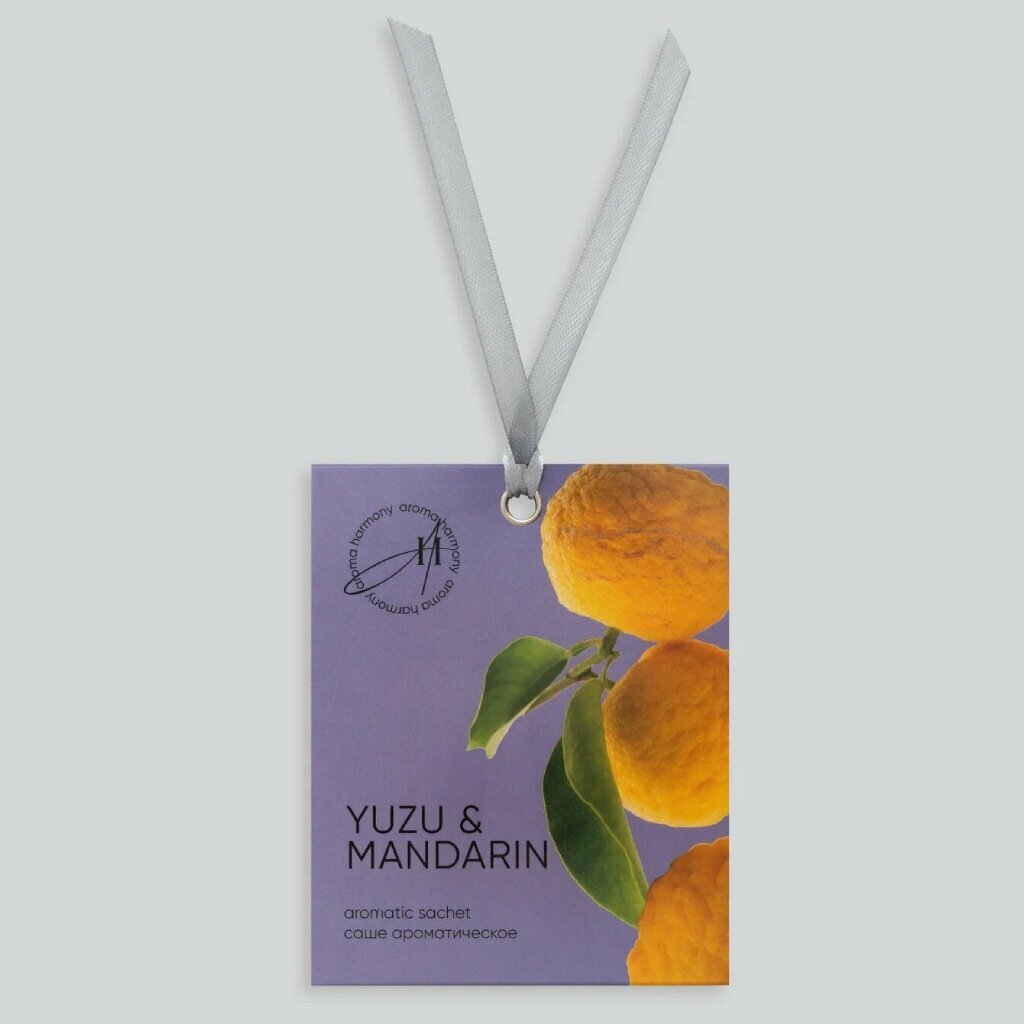 Аромасаше Aroma Harmony Summer Yuzu mandarin 10 г SU7575, подвесной освежитель воздуха для шкафа и одежды