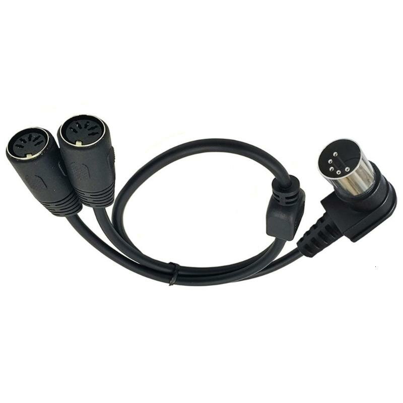 Угловой аудиокабель DIN 5-pin (мужской) — два гнезда