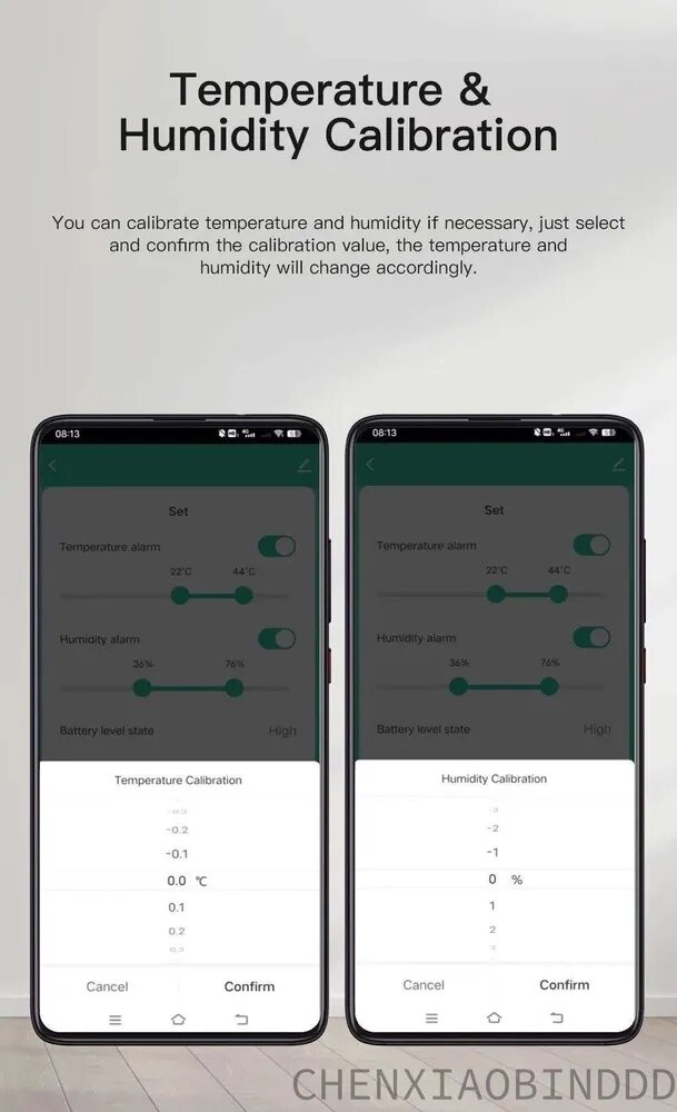 Интеллектуальный датчик температуры и влажности Zigbee с дисплеем