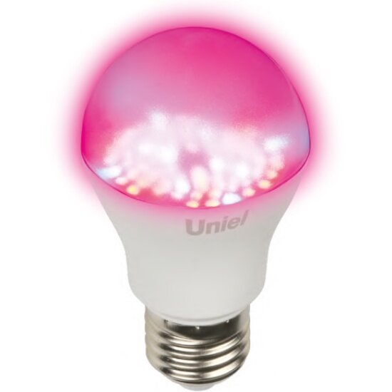 Лампа для растений Uniel LED-A60-9W/SP/E27/CL ALM01WH