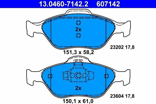 Колодки тормозные дисковые передн, FORD: FIESTA IV 1.25 i 16V/1.3 i/1.4 i 16V/1.6/1.6 16V Sport/1.8 D/1.8 DI 95-02, FIESTA V .