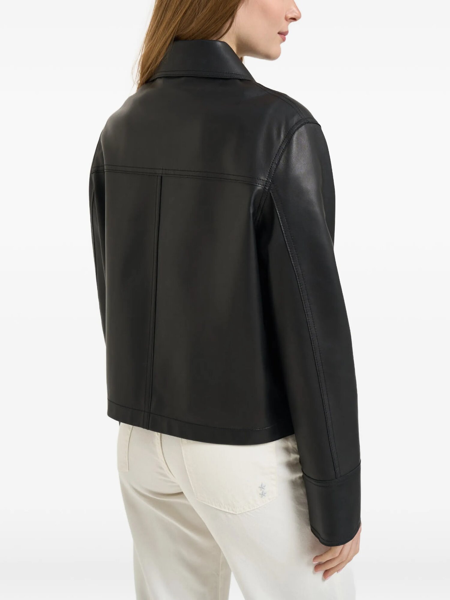 Пальто S.W.O.R.D. Button leather coat, размер 40, black / black — фото 1