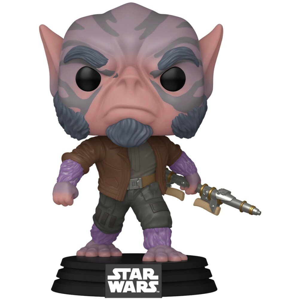 Фигурка Funko POP! головотряс Star Wars: The Mandalorian and Grogu Zeb Orrelios (with Bo-Rifle) 90450