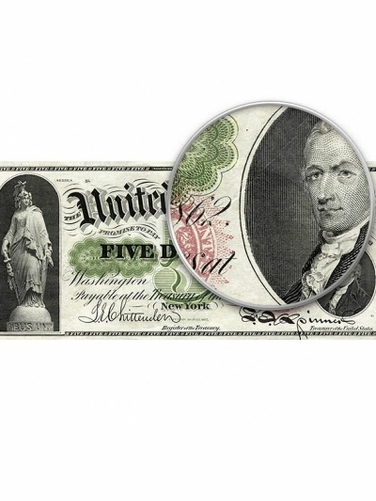 5 долларов 1862 Нью-Йорк США, копия