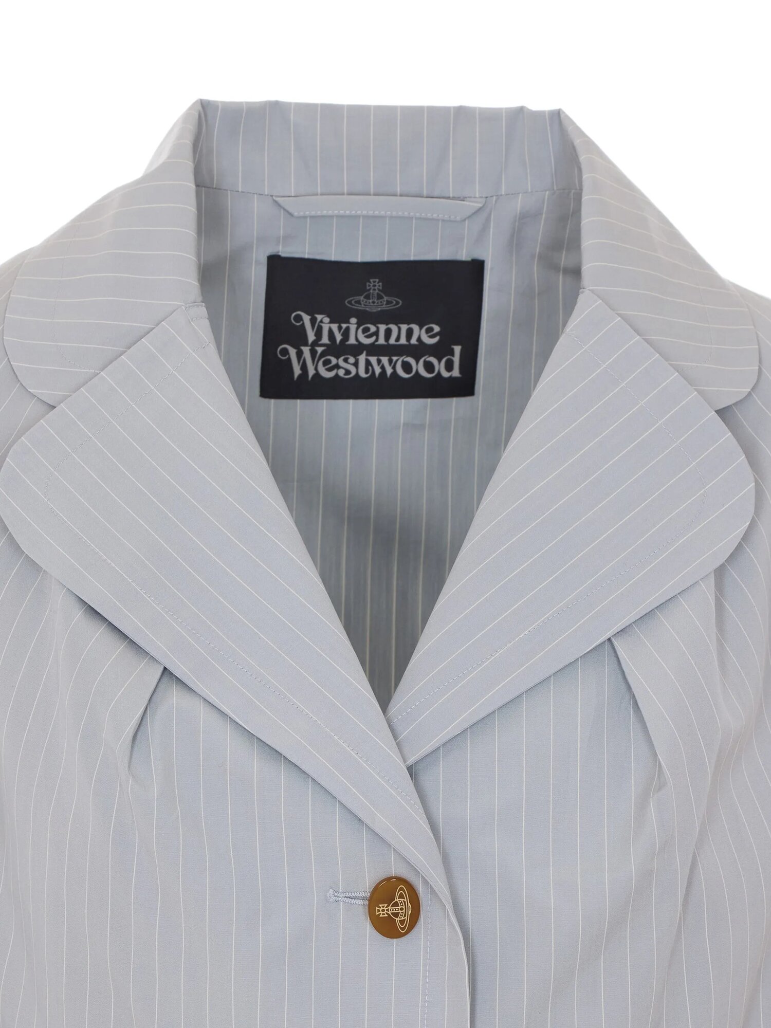 Пиджак Vivienne Westwood Striped buttons jacket, размер 44, синий — фото 1