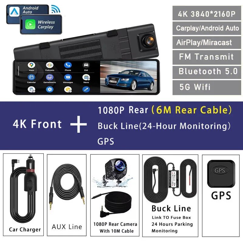 4K Видеорегистратор Carplay Android Auto, BN56-6M