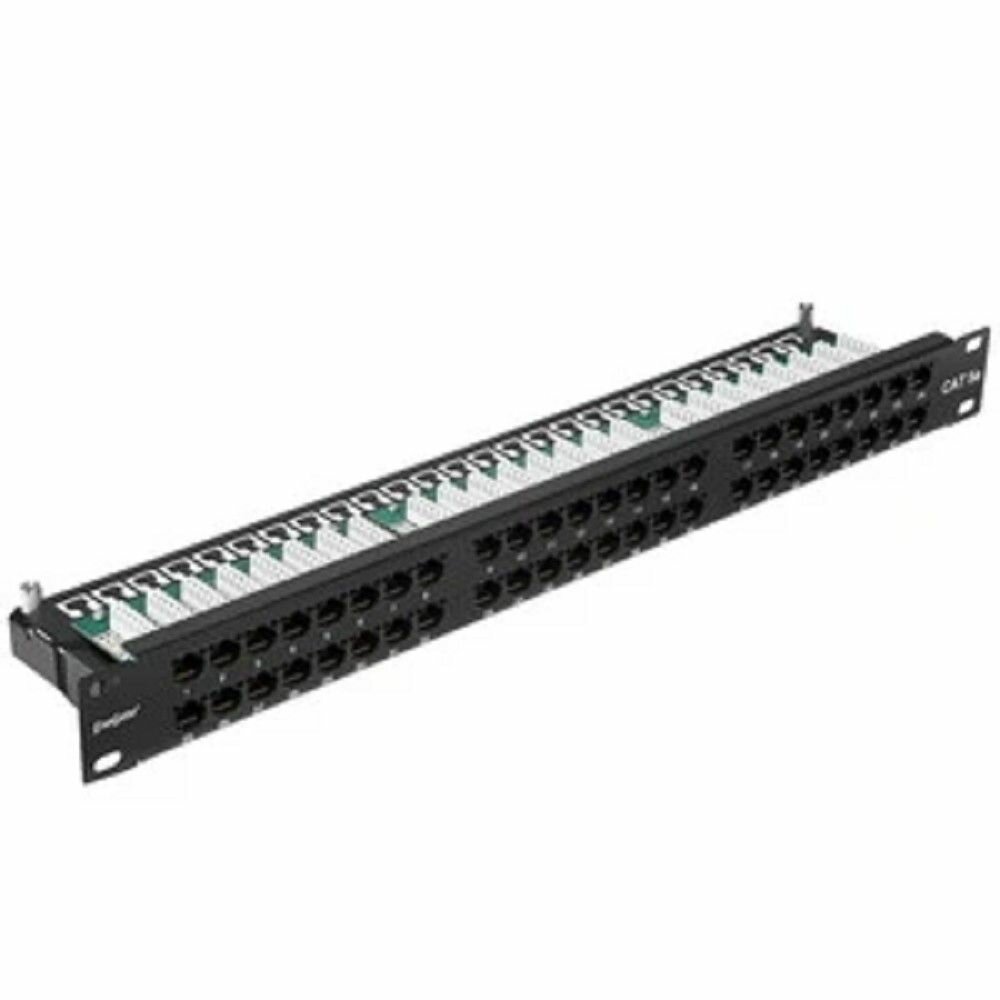 Exegate EX281081RUS Патч-панель UTP 19" 48 port кат.5e ExeGate разъём KRONE&110 (dual IDC), 1U, RoHS, цвет черный