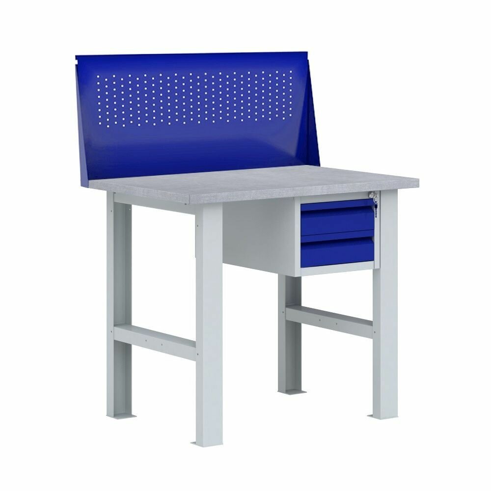 Верстак металлический "ВП-Э" с экраном (860/1360х1000х685мм)