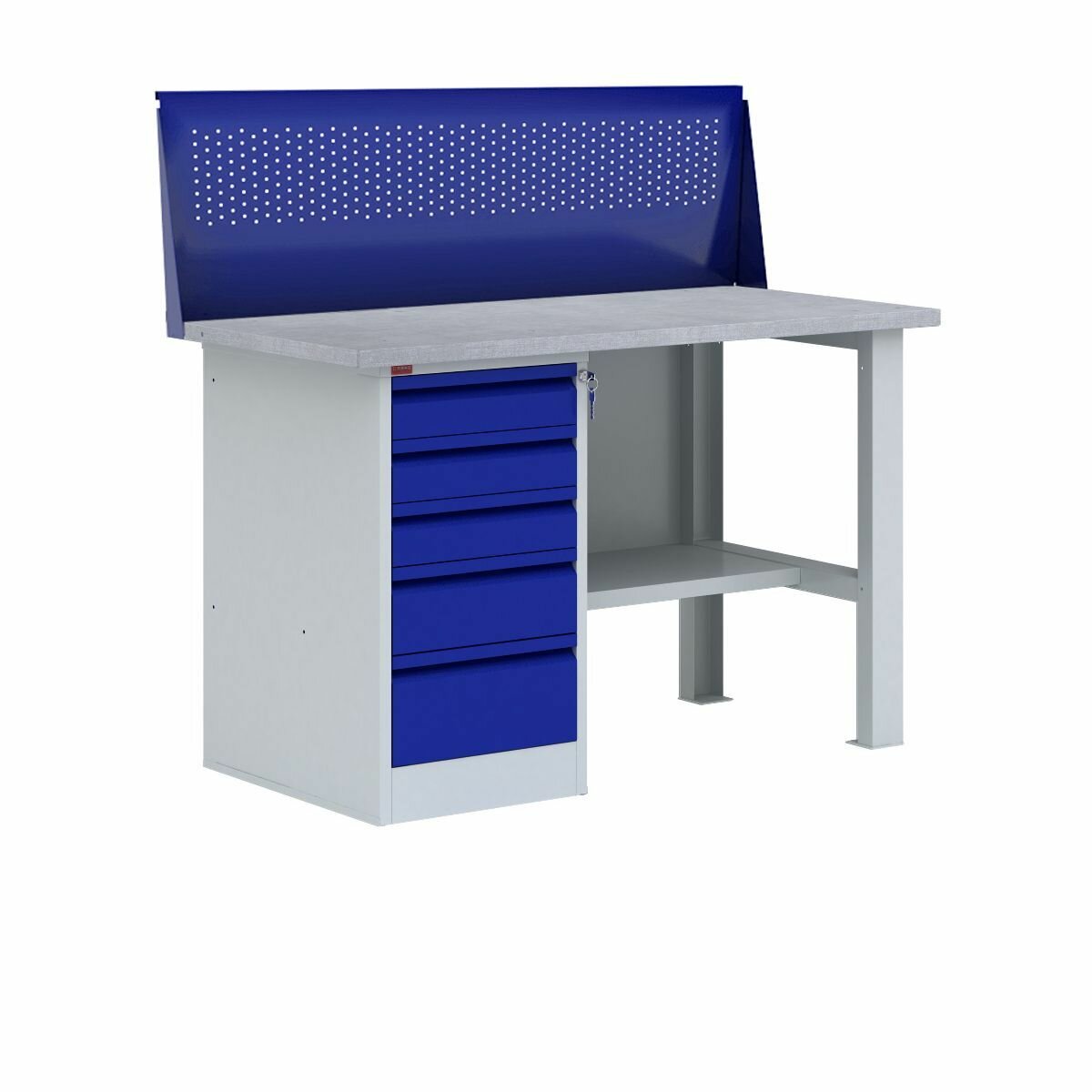 Верстак металлический "ВП-3/1,2" с экраном (860/1360х1200х685мм)